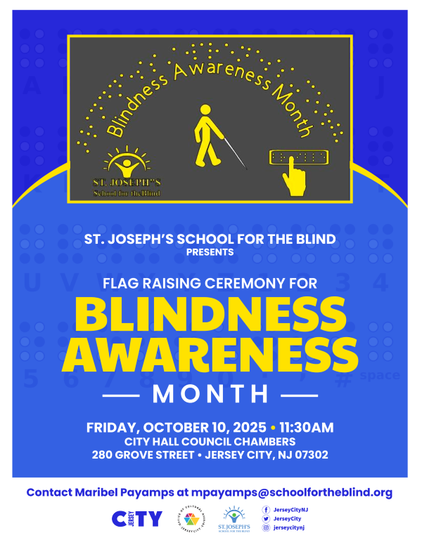 Blindness Awareness Month Flag Raising 2025 - Jersey City Office of ...